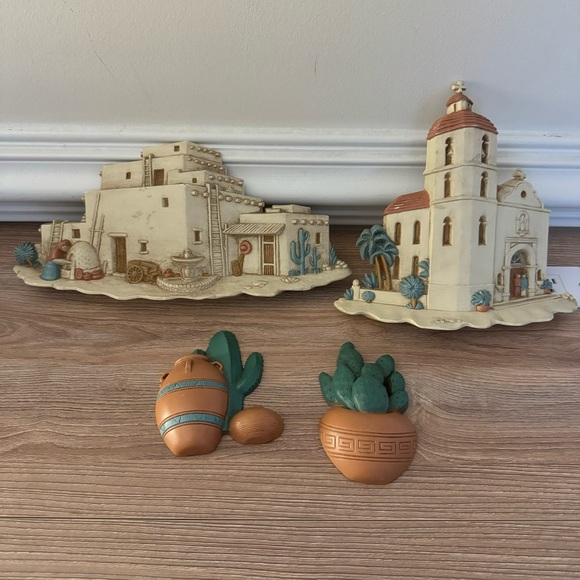 Vintage | Wall Decor | Vintage Burwood Set Southwestern Adobe Pueblo ...